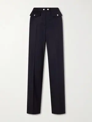 Alexander McQueen Bumster Wool Straight-leg Pants