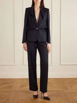 Alexander McQueen Bumster Wool Straight-leg Pants