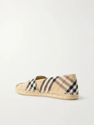 Burberry Check Espadrilles - Neutrals