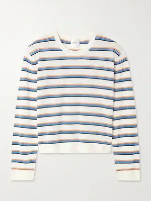LESET James Striped Merino Wool Sweater - Blue
