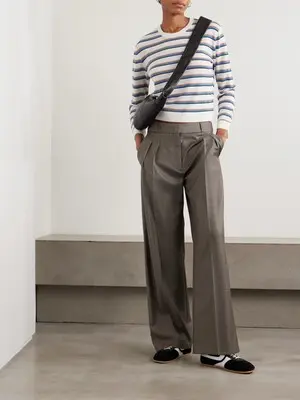 LESET James Striped Merino Wool Sweater - Blue