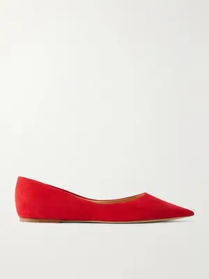 Gabriela Hearst Devil Suede Ballet Flats - Red