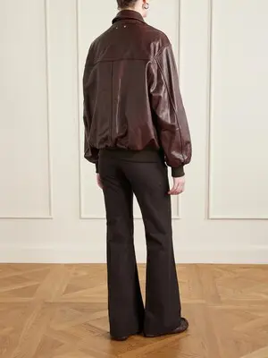SSSTEIN Leather Bomber Jacket