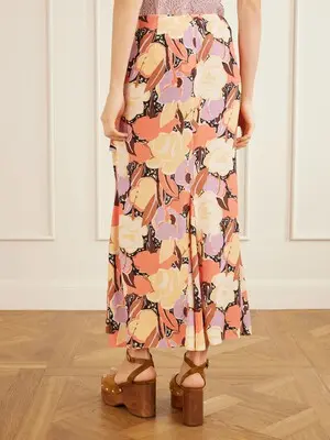 Anna Sui Desert Bloom Skirt - Orange