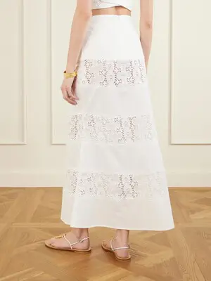DESTREE Noemi Embroidered Cotton Skirt