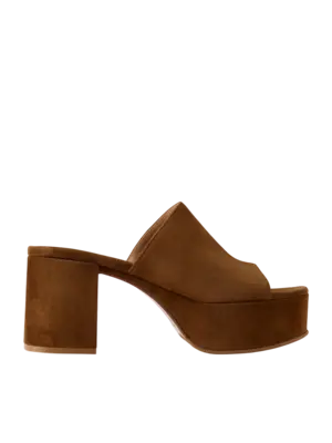 GIANVITO ROSSI 35 Platform Mules - Brown