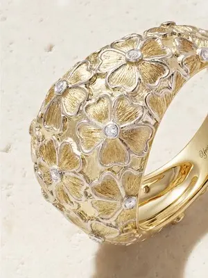 Yvonne Léon 9-karat Yellow And White Diamond Ring