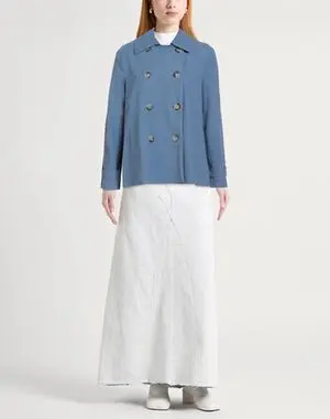 Harris Wharf London Woven Double-breasted Jacket - Blue