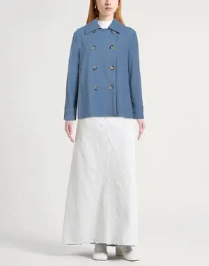 Harris Wharf London Woven Double-breasted Jacket - Blue