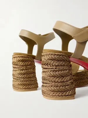 CHRISTIAN LOUBOUTIN Calakala 85 Suede Platform Sandals - Brown