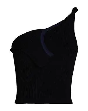 Female Ribbed One-Shoulder Tops
