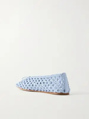 Le Monde Beryl Woven Leather Ballet Flats - Blue