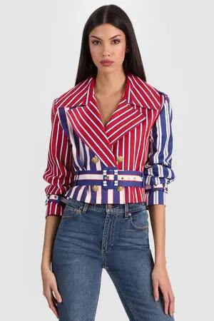 Alice + Olivia Cropped Trench Coat