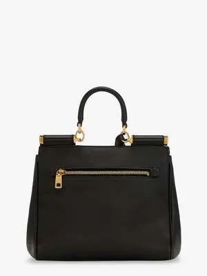 Dolce & Gabbana My Sicily Leather Shoulder Bag - Black