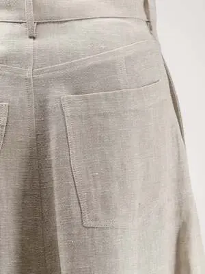 ALYSI Flared Linen Skirt