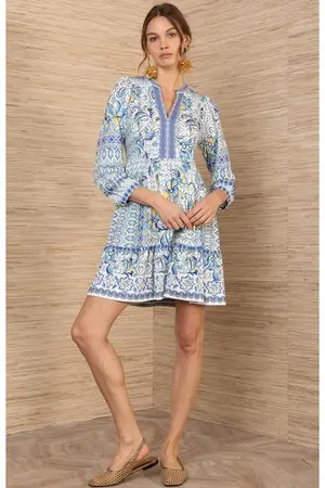 Hale Bob Marnie Matte Jersey Dress - Blue
