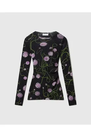 Stella McCartney Mesh Twisted Floral Top