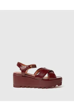 Stella McCartney Stella McCartney Elyse Criss-Cross Platform Sandals Natural