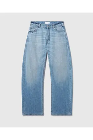 Stella McCartney Pure.tech Relaxed Curve Jeans In Mid - Blue