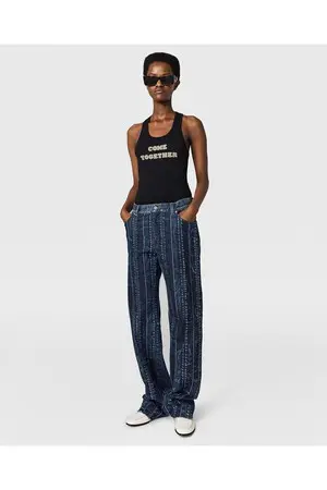 Stella McCartney Waistband Panelled Straight Jeans