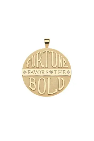 JANE WIN Jumbo Lucky Signs Pendant - Gold