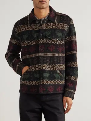 Ralph Lauren Fair Isle Alpaca And Wool-blend Jacquard Overshirt