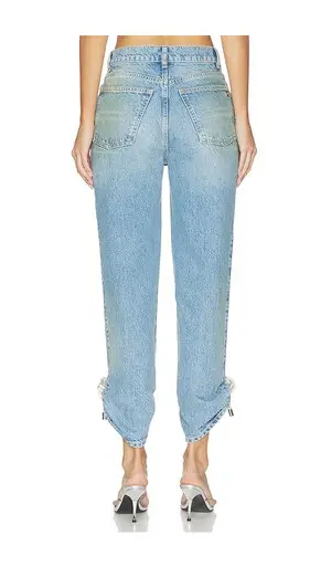 AREA Crystal Knot Jean - Medium Blue