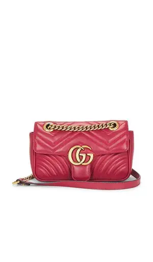 Undefined Gucci Gg Marmont Quilted Leather Shoulder Bag - Red