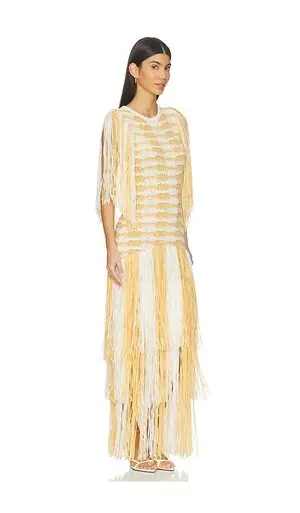 Ulla Johnson Silvia Fringe Knit Dress - Beach