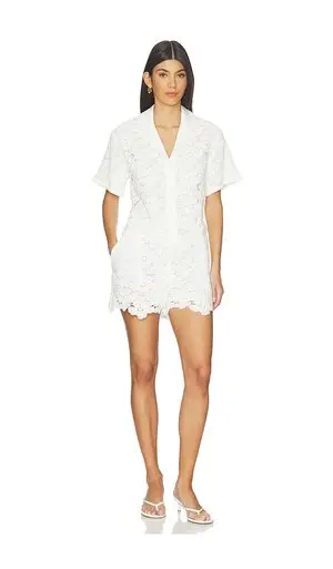 Simkhai Glenn Lace Camp Shirt - Ivory