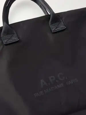 A.p.c. Webbing-trimmed Logo-print Shell Messenger Bag