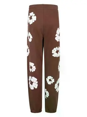 DENIM TEARS Graphic Print Track Pants - Brown