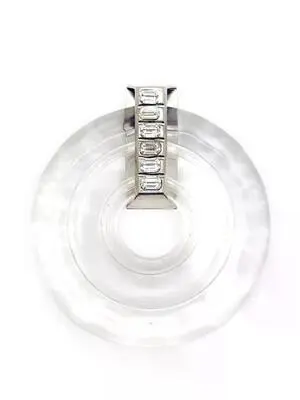 JENNIFER GIBSON JEWELLERY 1980s Versace Art Deco Brooch - Silver