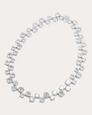 Completedworks Cubic Zirconia Checkerboard Necklace