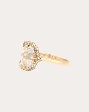 YI COLLECTION Rainbow Moonstone & Diamond Aurora Ring