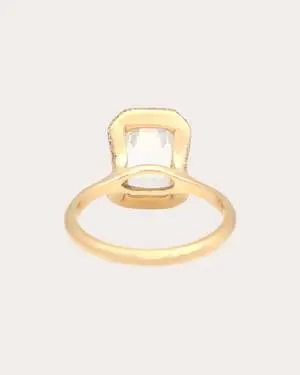 YI COLLECTION Rainbow Moonstone & Diamond Aurora Ring
