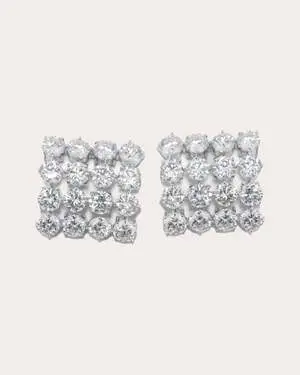 Completedworks Cubic Zirconia Juggernaut Stud Earrings - Silver
