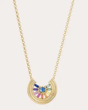PARKFORD Sapphire And Moonstone Pendant Necklace - Multicolor