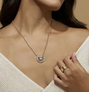PARKFORD Sapphire And Moonstone Pendant Necklace