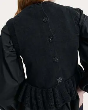 Cecilie Bahnsen Billie Knit Cotton-silk Vest