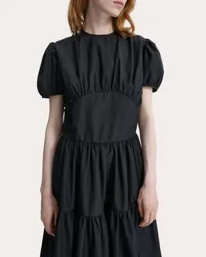 Cecilie Bahnsen Cilia Recycled Faille Gathered Midi Dress