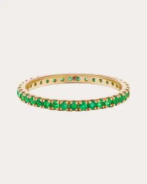 PREETI SANDHU Emerald And 14k Gold Aria Band Ring - Green