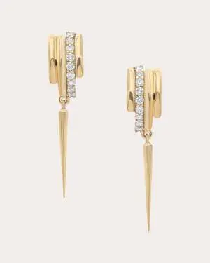 PREETI SANDHU Diamond & 14k Ethereal Venetian Drop Earrings