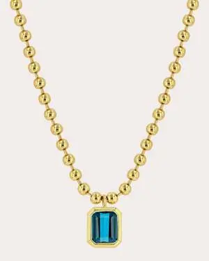 FUTURE FORTUNE Indicolite Tourmaline Jubilee Pendant Necklace - Blue