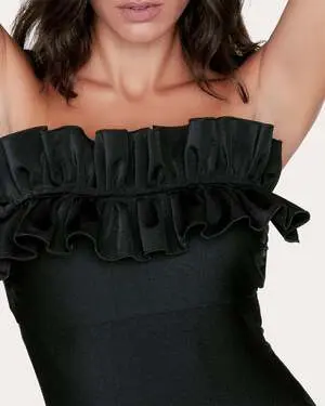 GIRLSMUSTHAVE Angela Ruffle Bustier One-piece Swimsuit