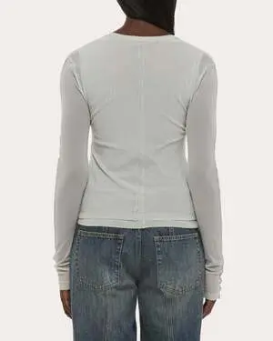 Helmut Lang Sheer Mesh Layered Long-sleeve T-shirt