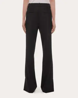 Helmut Lang Wool Gabardine Vented Wardrobe Trousers - Black