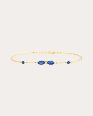 YI COLLECTION Sapphire And 18k Gold Bracelet - Blue