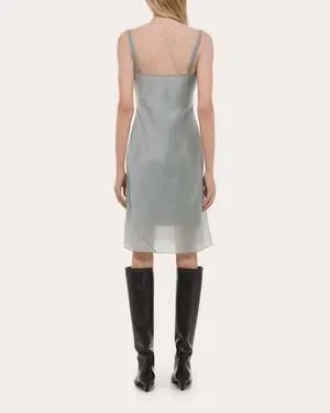 Helmut Lang Airy Voile Mini Slip Dress