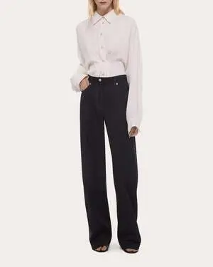 Helmut Lang Relaxed Bootcut Trousers - Blue